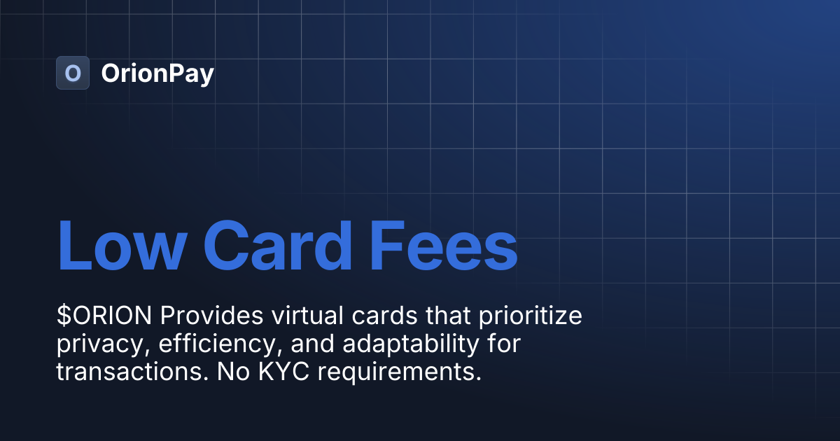 Low Card Fees | OrionPay